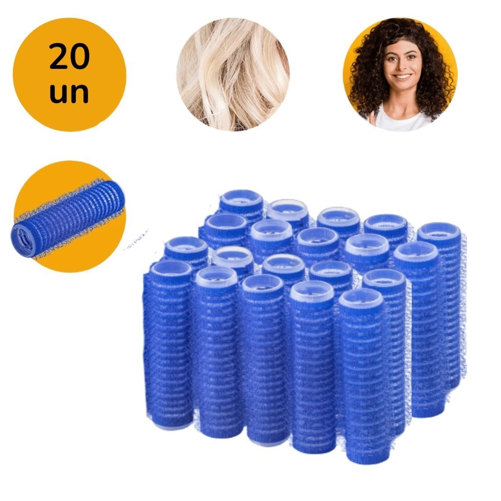 Kit 20 Bobs Para Cabelo Formador de Cachos 16mm Salão de Beleza Casa ...