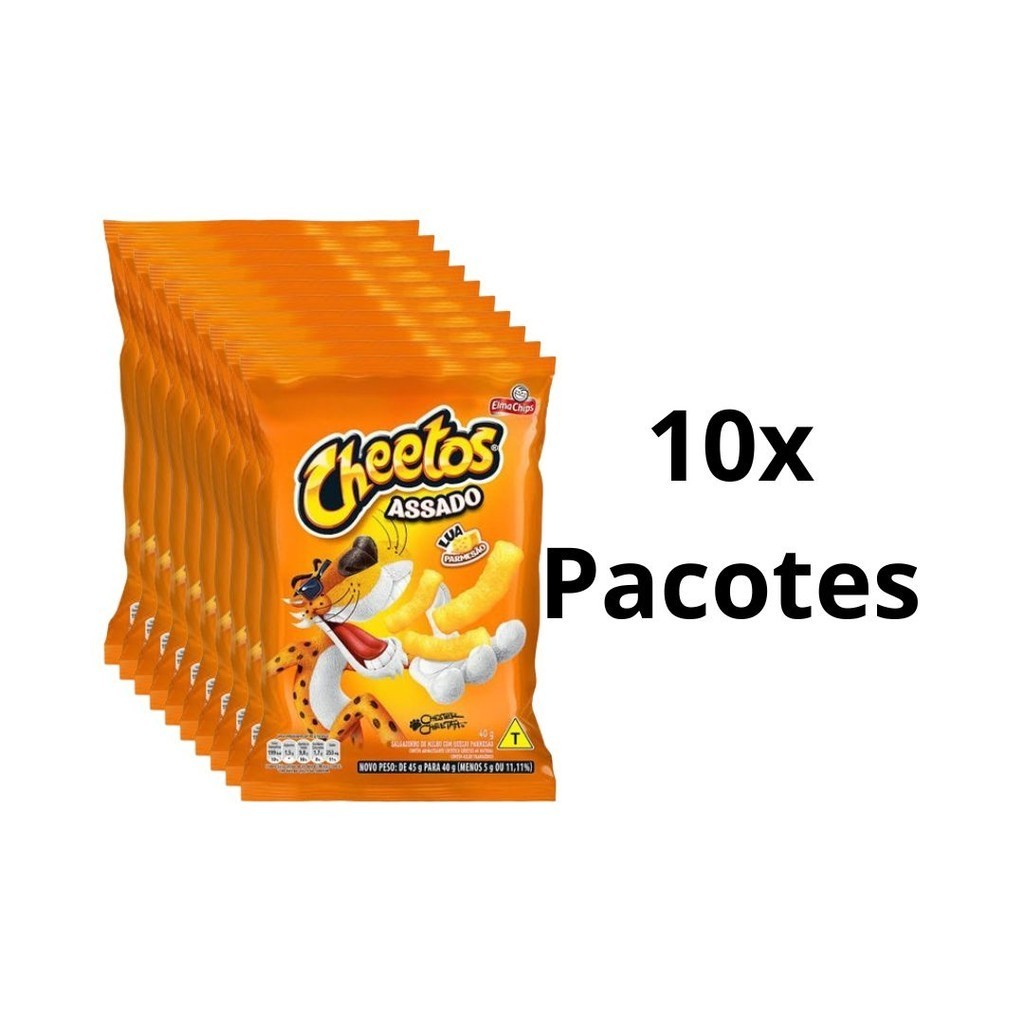 SALGADINHO KIT CHEETOS LUA 40G COM 10 UNIDADES | Shopee Brasil