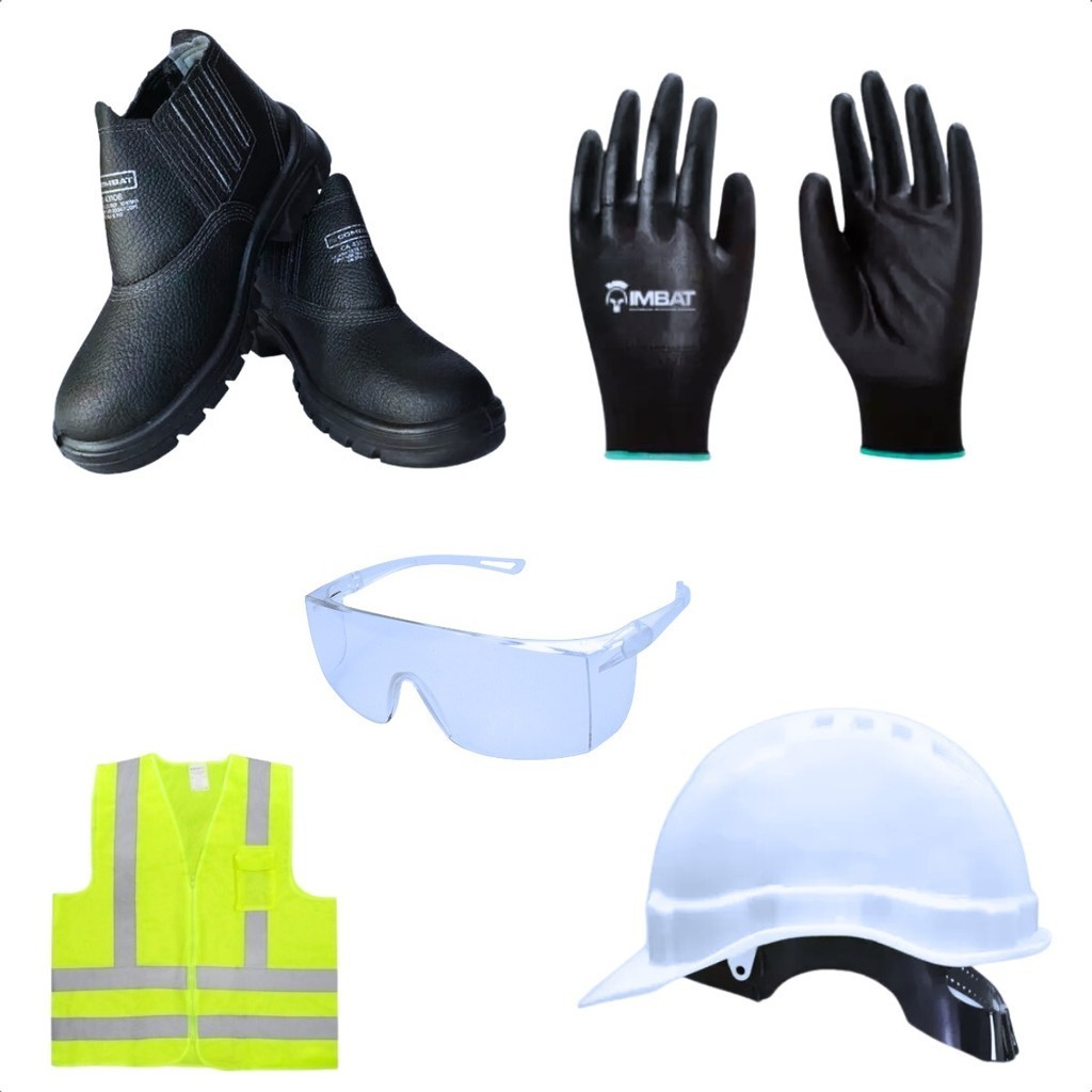 Kit Epi para Obras Capacete Luva Óculos Colete | Shopee Brasil
