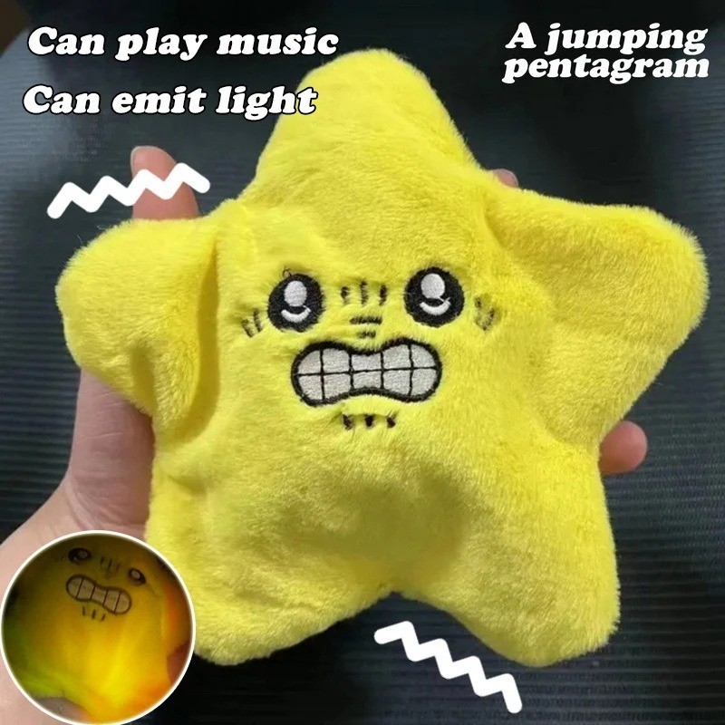 Chiikawa Angry Jumping Star Plush Toy Funny Moving Stars Keychain Doll ...