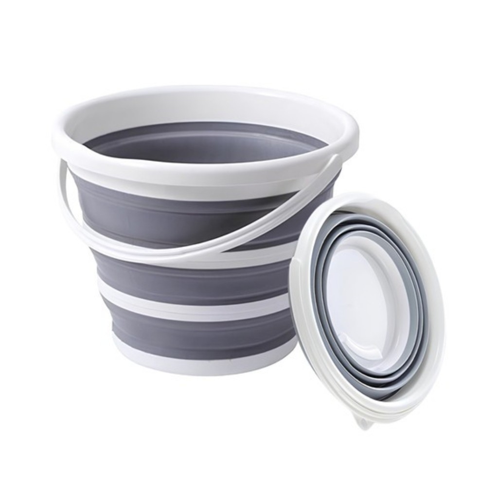 Balde Retrátil Multiuso 10 Litros Lavanderia Limpeza Design Dobrável ...