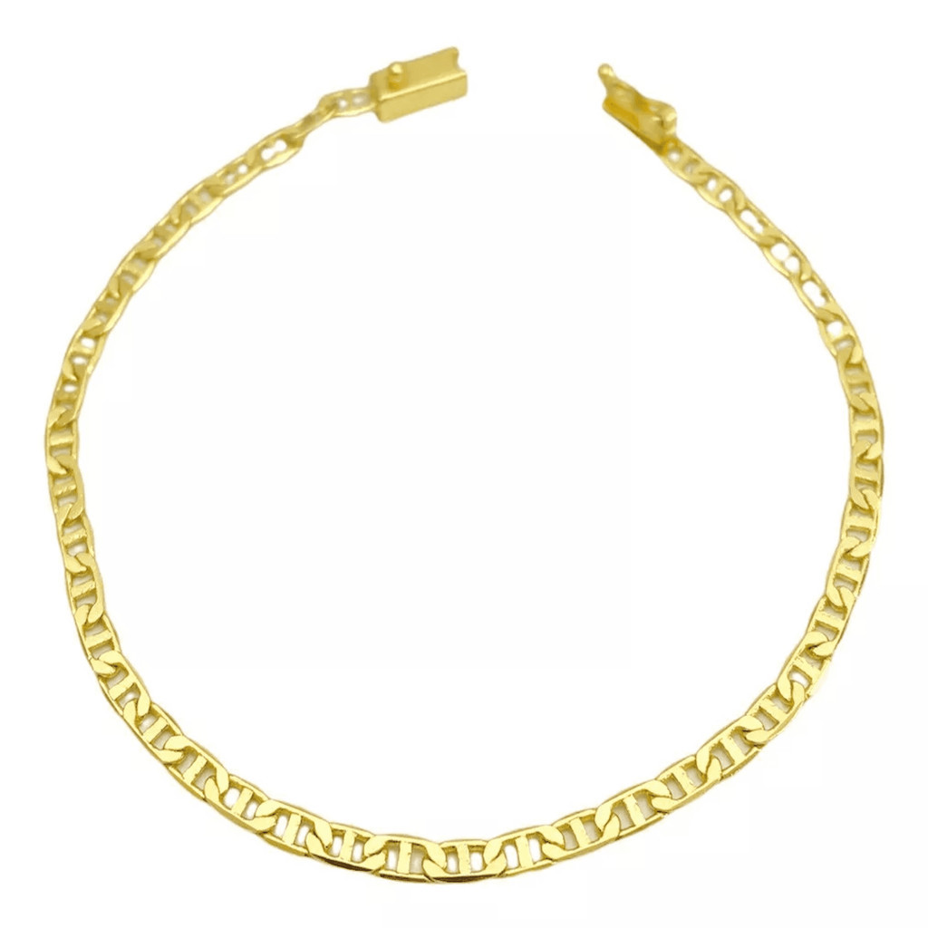 Pulseira Piastrine Fecho Gaveta 2mm 20cm - Banhado a Ouro 18K | Shopee ...