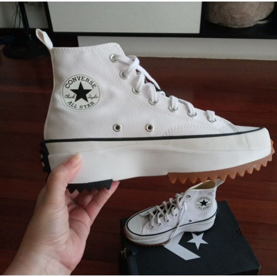 All Star Cano Alto Feminino Plataforma Tratorada branco taylor - super desconto | Shopee Brasil