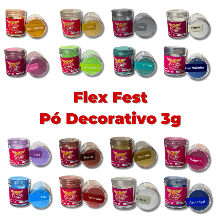 FLEX FEST PÓ PARA DECORAÇÃO 3g | Shopee Brasil