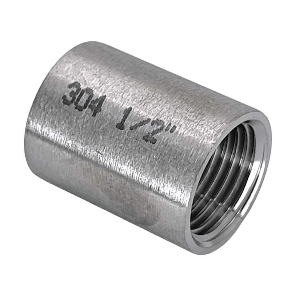 Conexão Luva de União Rosca BSP Inox 304 - 1/2 polegada | Shopee Brasil