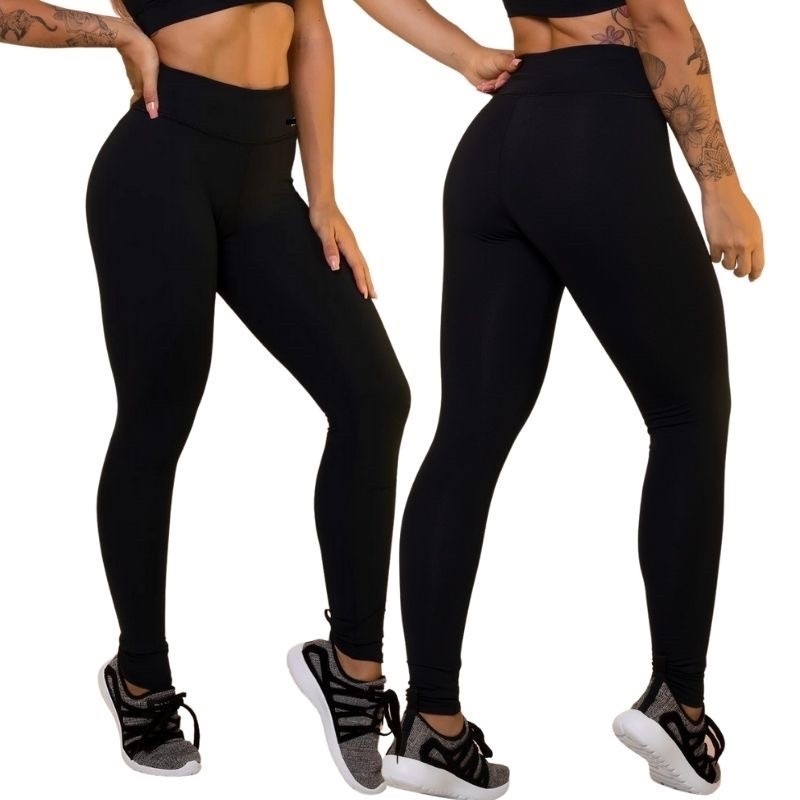 Calça Legging Suplex Feminina Adulta Zero Transparência Grossa Academia ...
