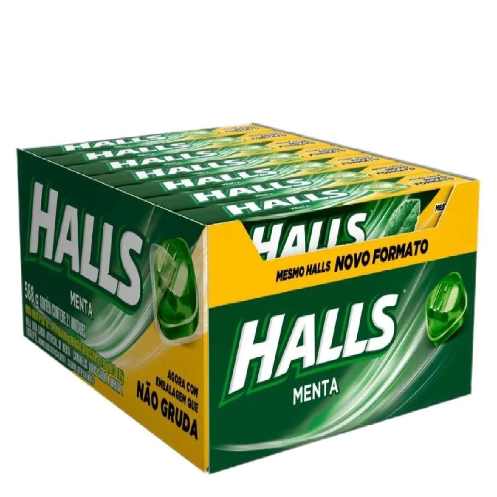 BALA HALLS DROPS MENTA VERDE REFRESCANTE DISPLAY 21 UNIDADES | Shopee ...
