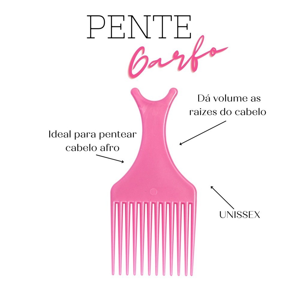 Pente garfo - black power - Marilu | Shopee Brasil