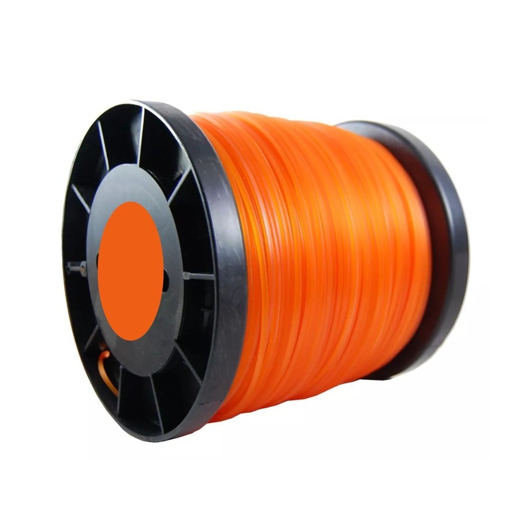 BOBINA FIO NYLON 3.0MM LARANJA QUADRADO 1KG | Shopee Brasil