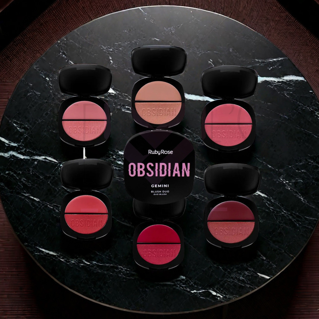 Blush Duo Gemini Obsidian by Ruby Rose cores HB-1000 Recommend New Arrivals | Shopee Brasil