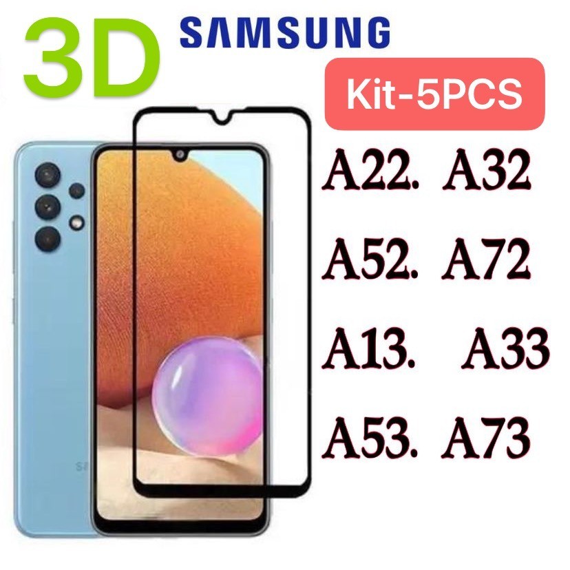 Película De Vidro 3D Galaxy A22 5g A22 4g A32 4g A32 5g A52 A52s A72 A13 A33 A53 A73 | Shopee Brasil