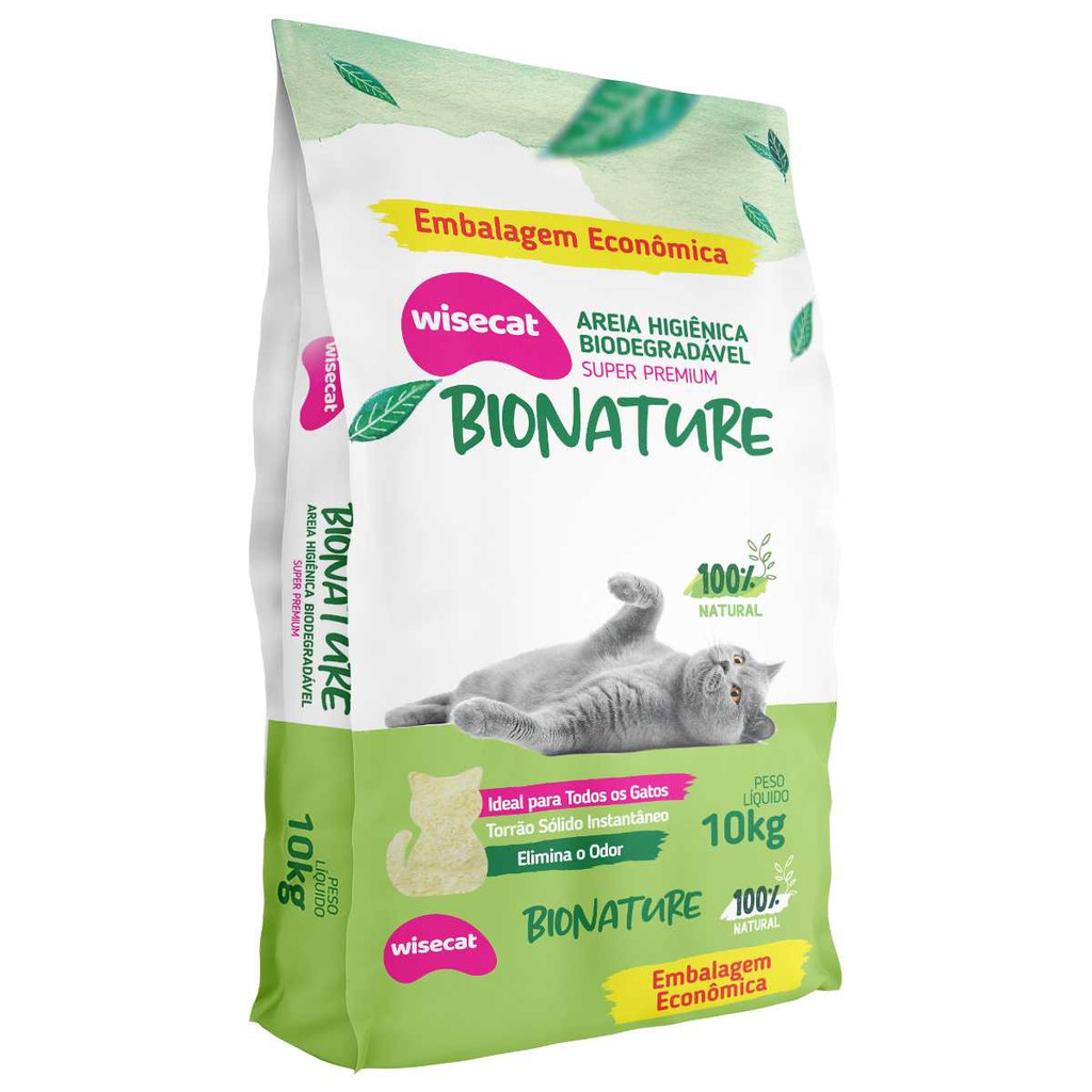 Areia Sanitária Para Gatos Wisecat Bionature 10kg | Shopee Brasil