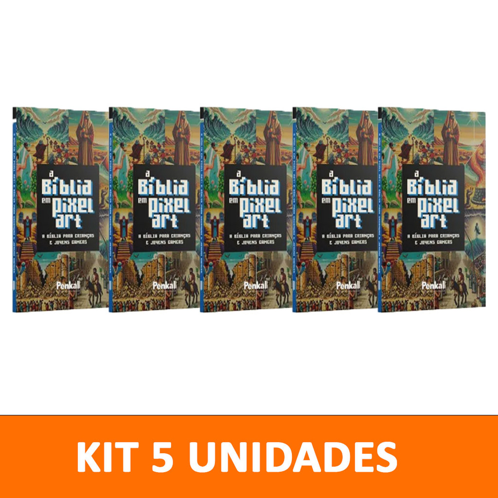 Kit 5 livros - A Bíblia Em Pixel Art | A Bíblia Para Crianças Jovens ...