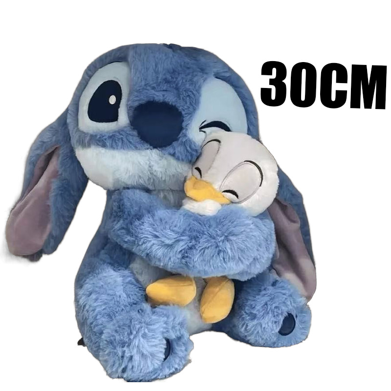 Boneca Lilo & Stitch Pelúcia Reforço Ponto Segurando Um Pato Brinquedos ...