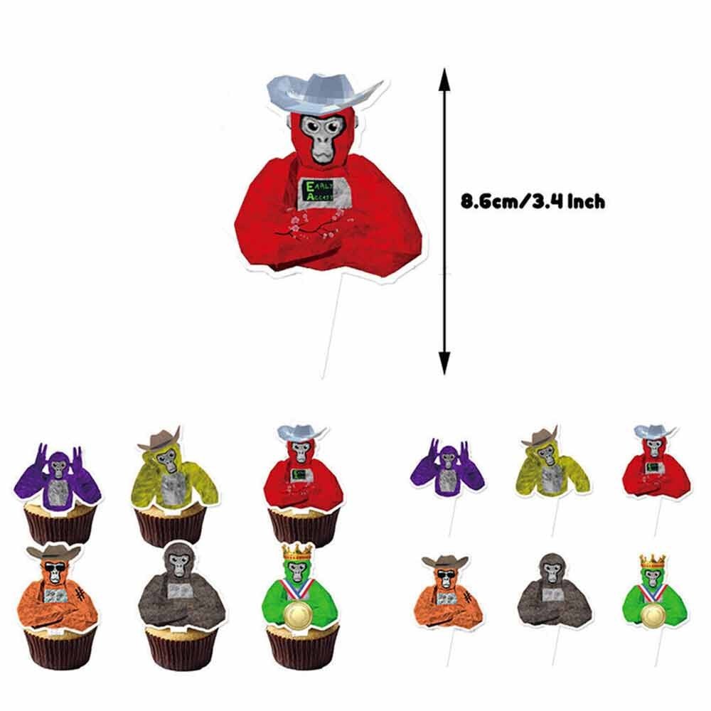 Kids Gorilla Tag Birthday Party Balloons Set Banner Cake Cupcake ...