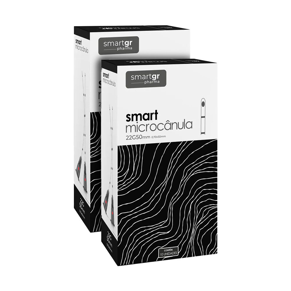 KIT 2 Caixas Com 10 Unidades Smart Microcânula 22G X 50mm - Smart Gr ...
