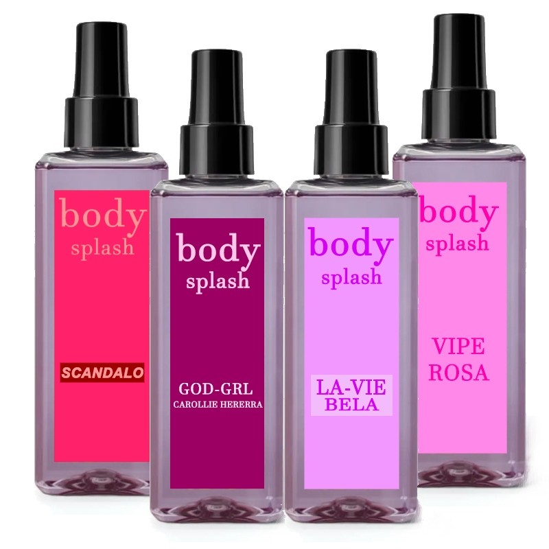 KIT 4 BODY SPLASH FEMININO ALTA FIXAÇAO IMPORTADO SPRAY PERFUME ...