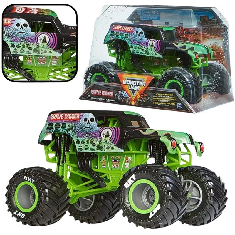 Monster Jam - Grave Digger Monster - Escala 1:24 Spin Master | Shopee ...