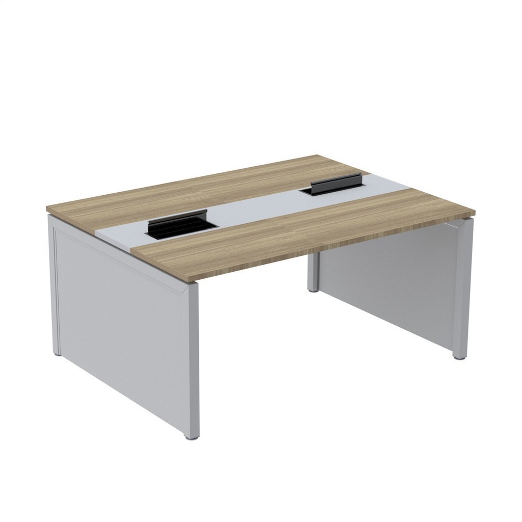 Mesa de Plataforma Dupla para 2 Pessoas Corporativa 160x120/2p Noce Naturalle/Cinza | Shopee Brasil