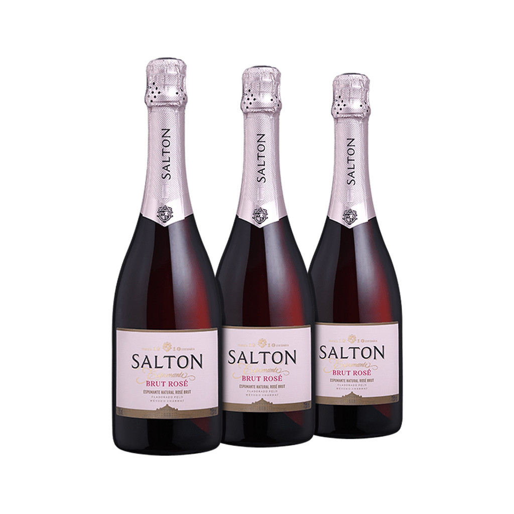 Kit 3 Salton Brut Rose 750ml - Salton | Shopee Brasil