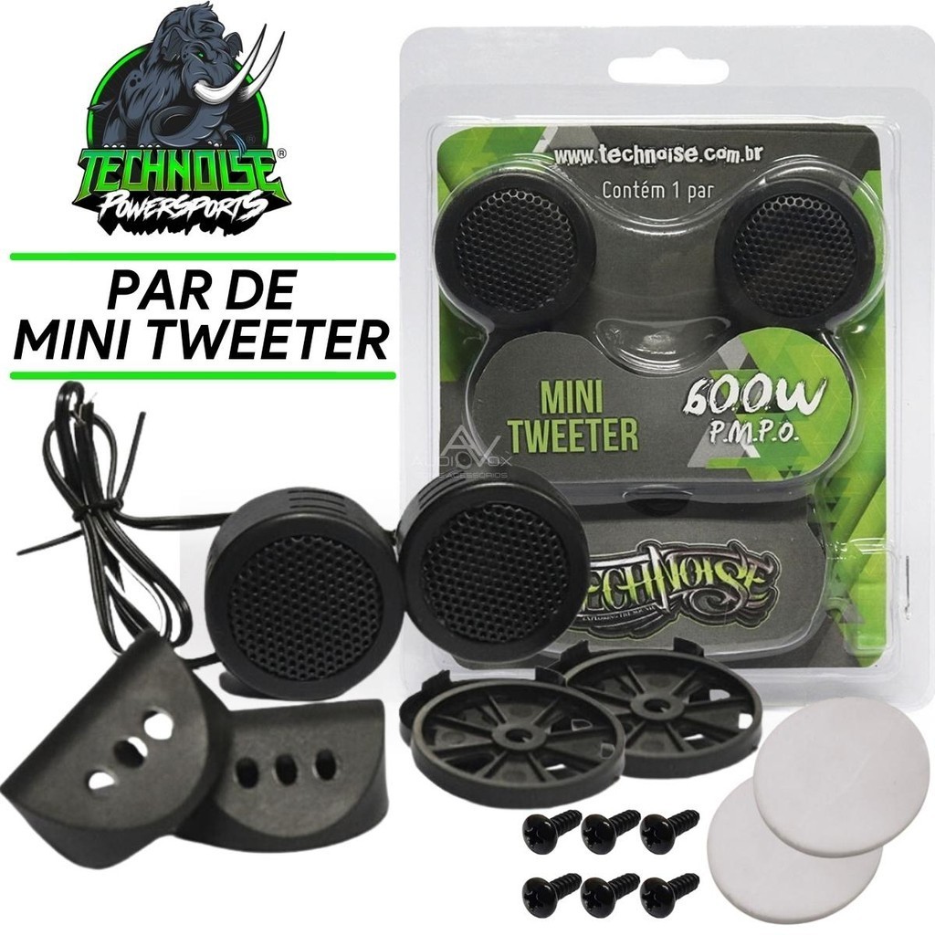 Mini Tweeter Para Porta Painel Aplicação Universal 80W rms 600W PMPO ...