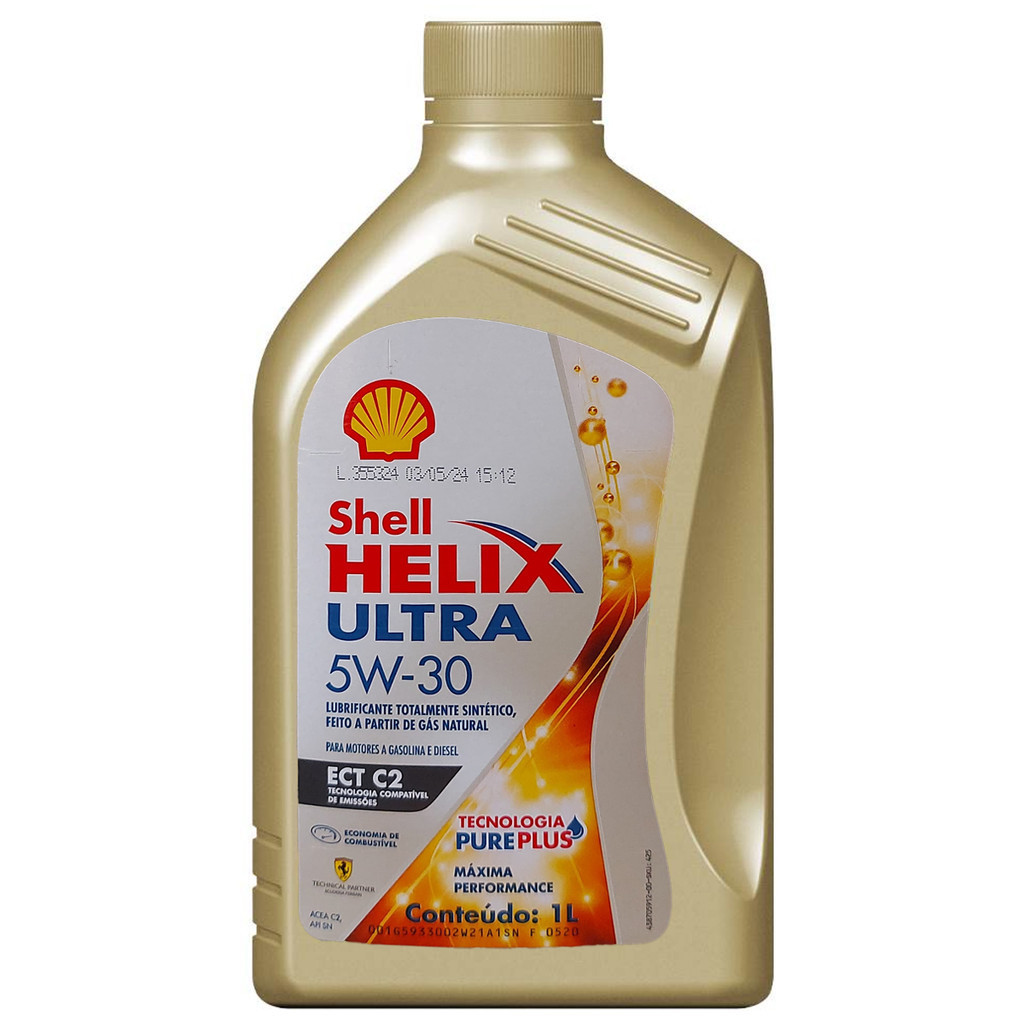 Óleo De Motor Shell Helix Ultra 5W30 ECT C2 100% Sintético Cada 10.000 ...