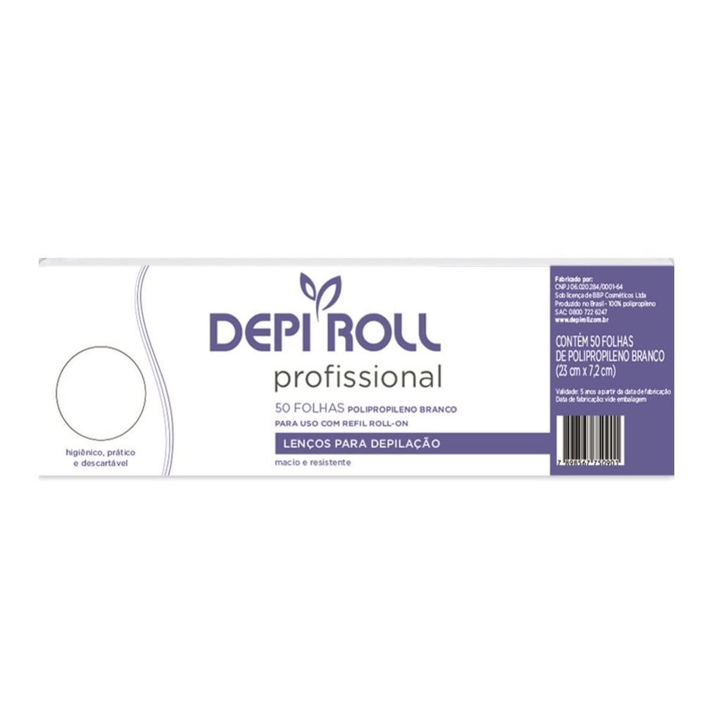 DEPI ROLL LENCO P/ DEPILACAO POLIPROPILENO C/50 | Shopee Brasil