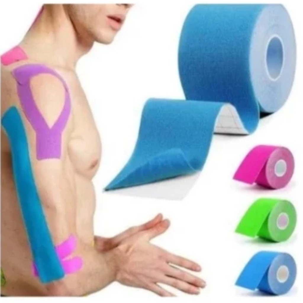 Fita Knesio Tape Bandagem adesiva funcional alivia lesão atleta Tape Ortopedia Fisioterapia ...
