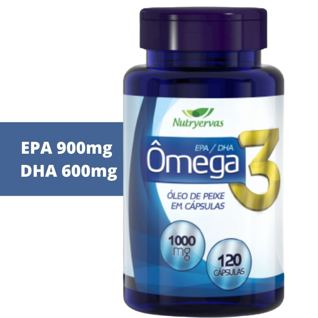 Ômega 3 Puro Importado 1000mg EPA 900 DHA 600 120 Capsulas | Shopee Brasil