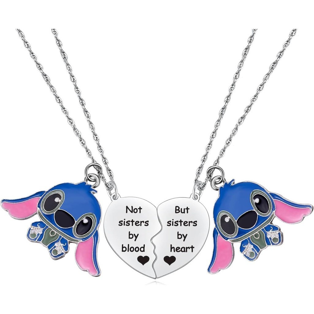 Colar de Amizade Stitch para Melhor Amiga Colar de Coração ...