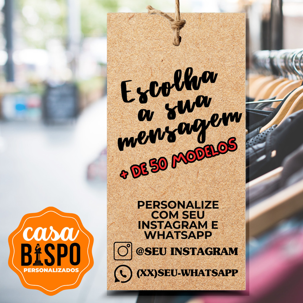 100 Super Tags com Mensagens Inspiradoras em papel Kraft para sua loja ...
