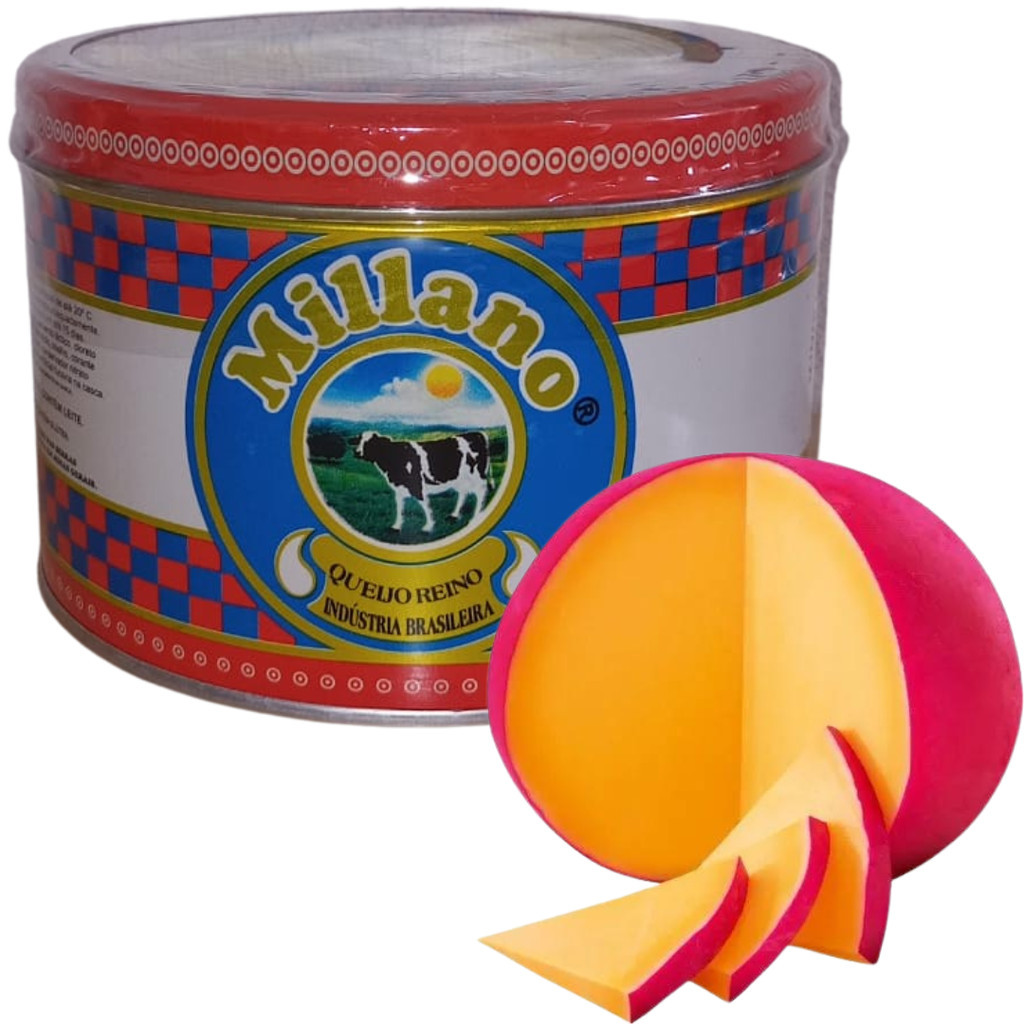 Queijo Do Reino Millano Bola Lata Abre Fácil Aproximadamente 1kg ...