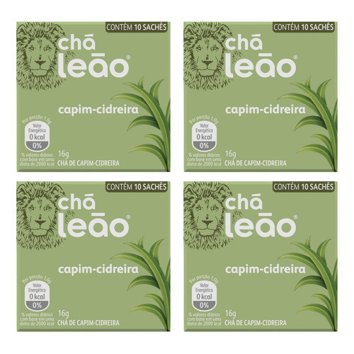 Combo 40 Unidades Chá Leão Capim-cidreira Cada Caixa Com 10g | Shopee ...