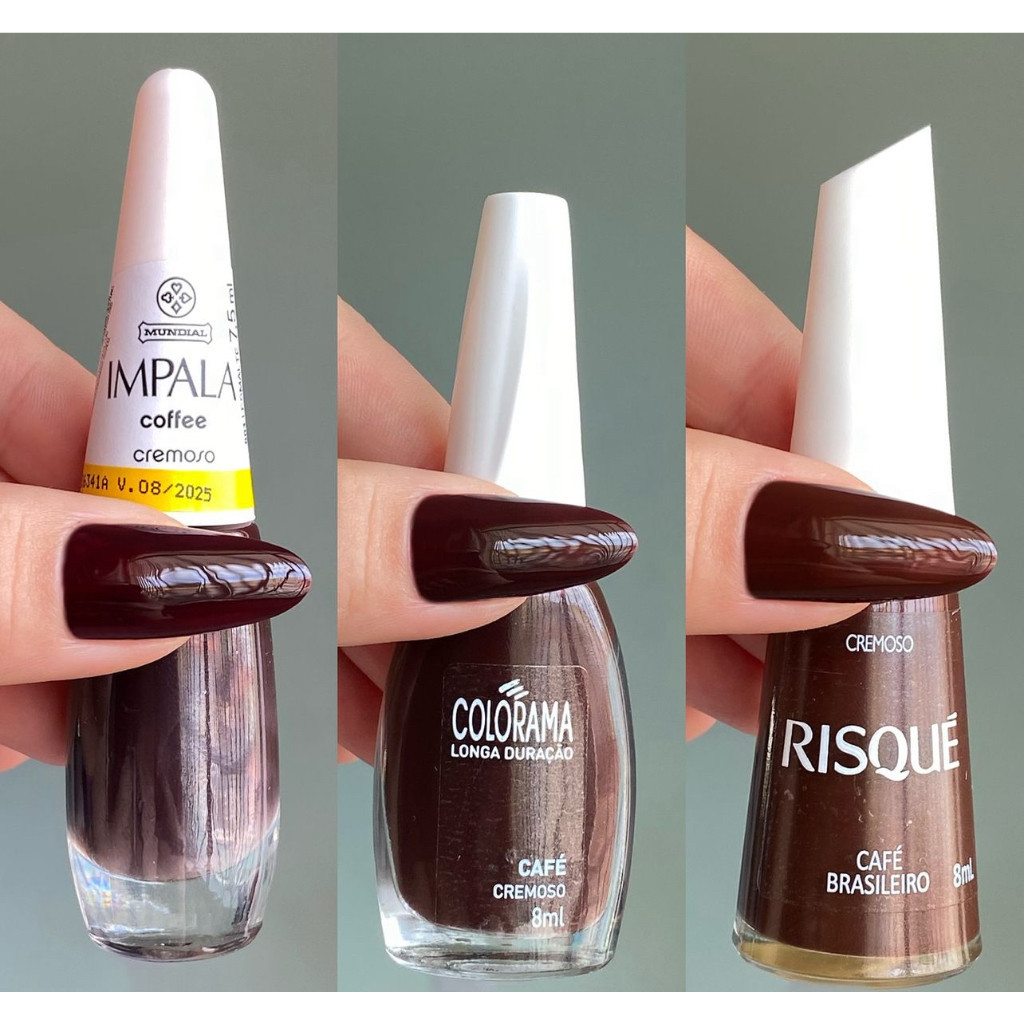 Kit 3 Esmalte Impala Coffe , Colorama Café e Risque Café Brasileiro ...