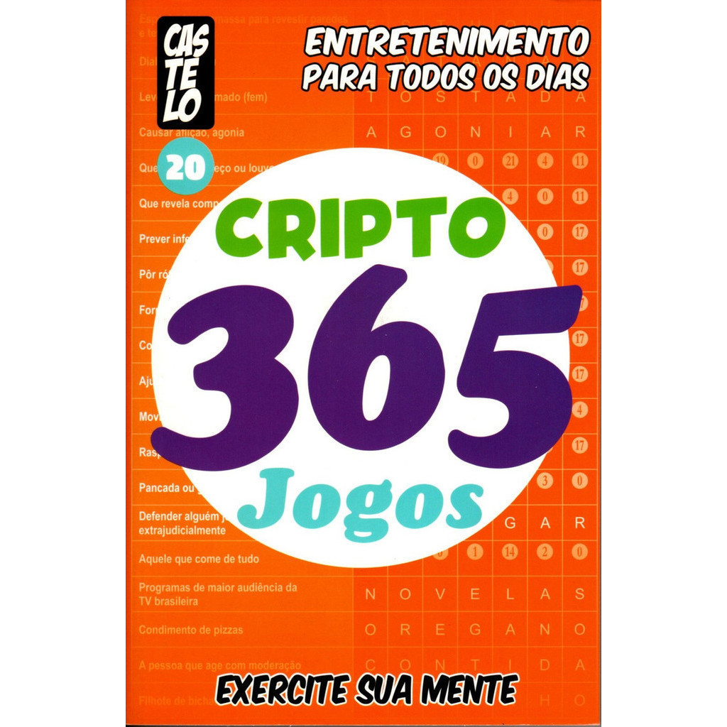 Livro Cripto 365 Jogos Criptogramas | Shopee Brasil