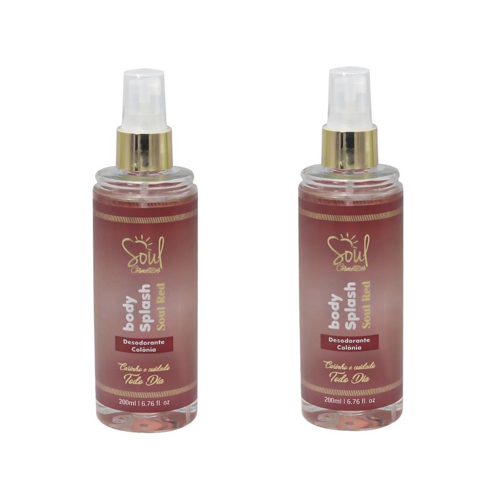 Kit com 2 Body Splash Desodorante Colônia Soul Red - Soul | Shopee Brasil