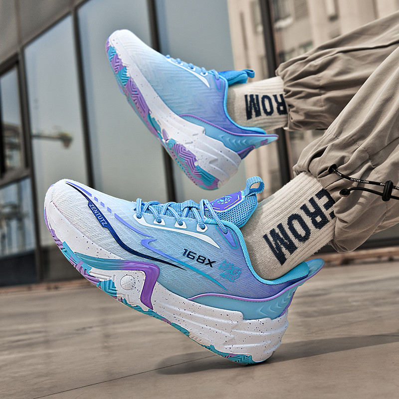 Ruixiang 898 Novo Estilo de Casal em Malha Tênis de Basquete de Alta ...