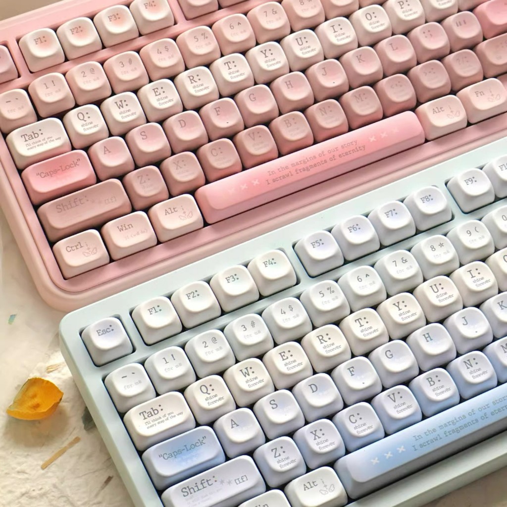 Gradiente Azul Keycap Cherry/MOA Profile 120 Teclas PBT Sublimação De ...