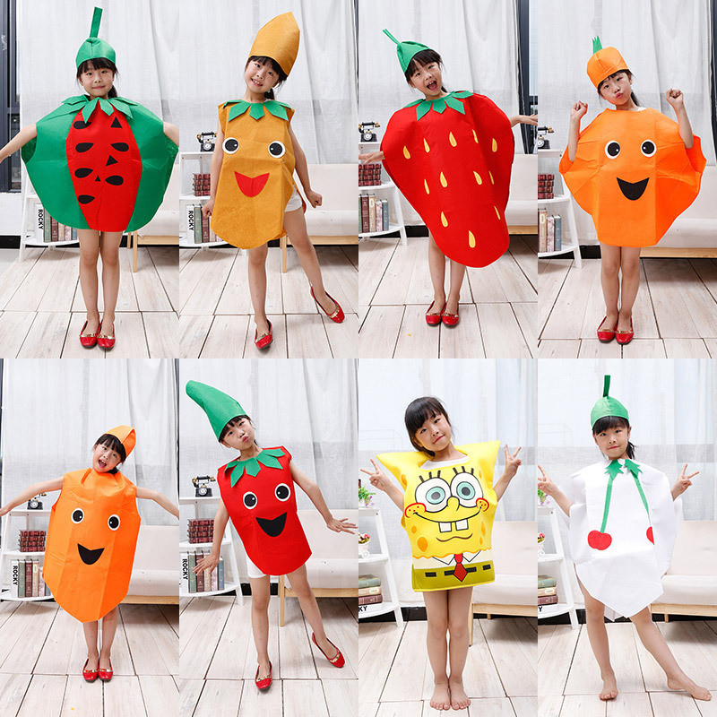 Crianças Frutas Performance Vestuário Jardim de Infância Anime Cosplay ...