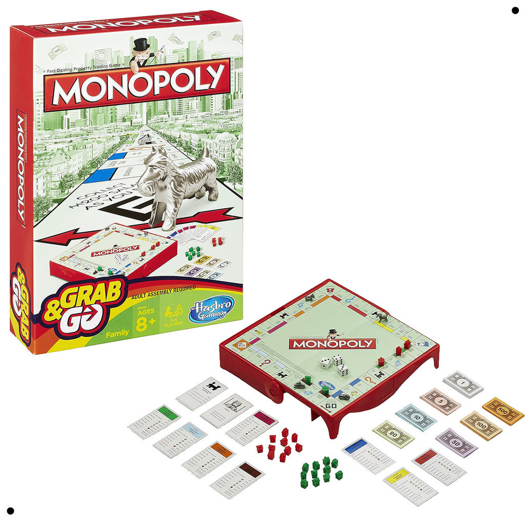 Jogo de Mesa Viagem Monopoly Grab & Go Hasbro Gaming B1002 | Shopee Brasil