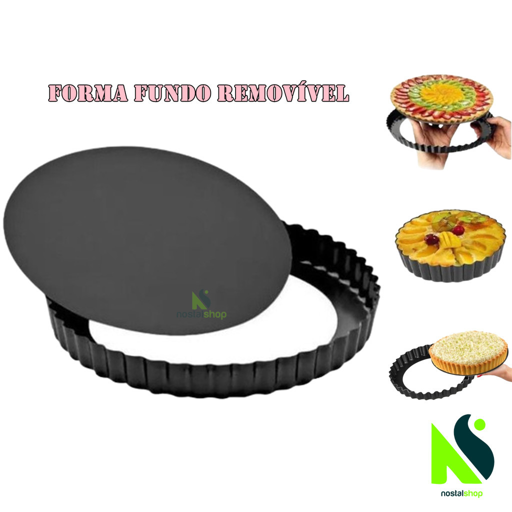 Forma de Torta Fundo removível 24cm ou 26cm | Shopee Brasil