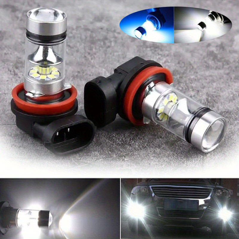 2pcs Lâmpada De Nevoeiro LED Para Carro H11 9005 9006 H1 H8 12-24v Lâmpadas Plugues Automáticos ...