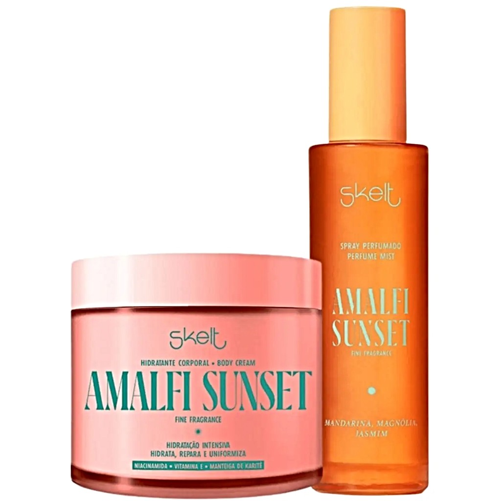 Kit Skelt Amalfi Sunset Hidratante Corporal/ Spray Perfumado | Shopee ...