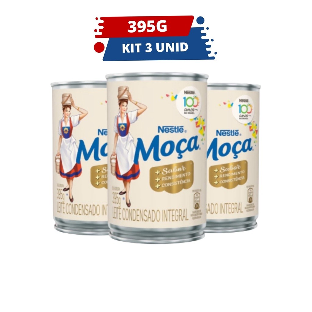 Leite Condensado Integral Moça Nestlé Lata - 395g ( 3 Unid. ) | NESTLE ...
