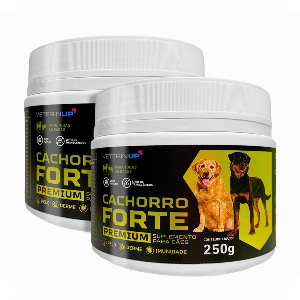 Kit 2 Suplemento Cachorro Forte Premium - 250 g | Shopee Brasil