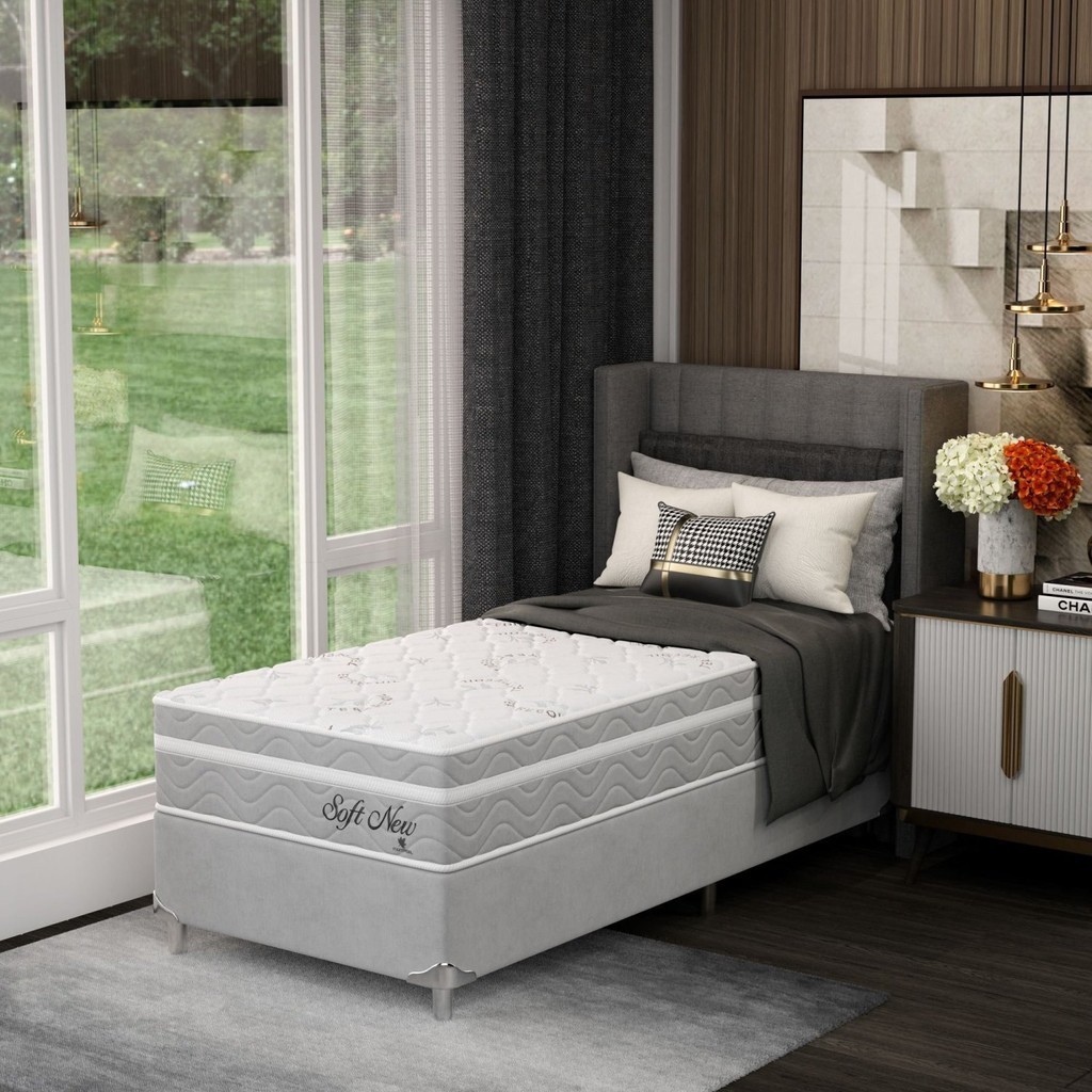 Cama Box Solteirão 108x198x61cm Soft New Solteiro King | Shopee Brasil