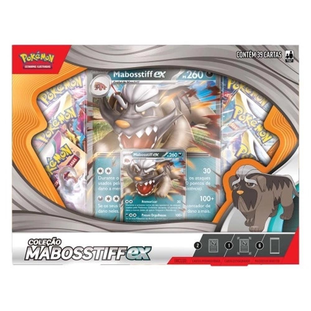 Box Pokémon Coleção Mabosstiff Ex Cartas Pokemon Copag | Shopee Brasil
