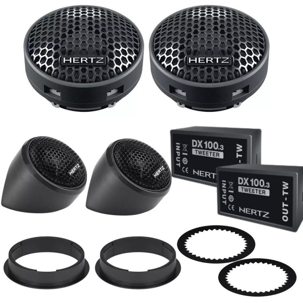 Par Mini Tweeter Hertz DT24.3 80 Watts Rms - 4 Ohms | Shopee Brasil