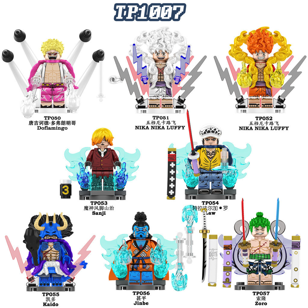 One Piece Luffy 5 gears Nika Sun God Zoro Kaido Compatível Com Os ...
