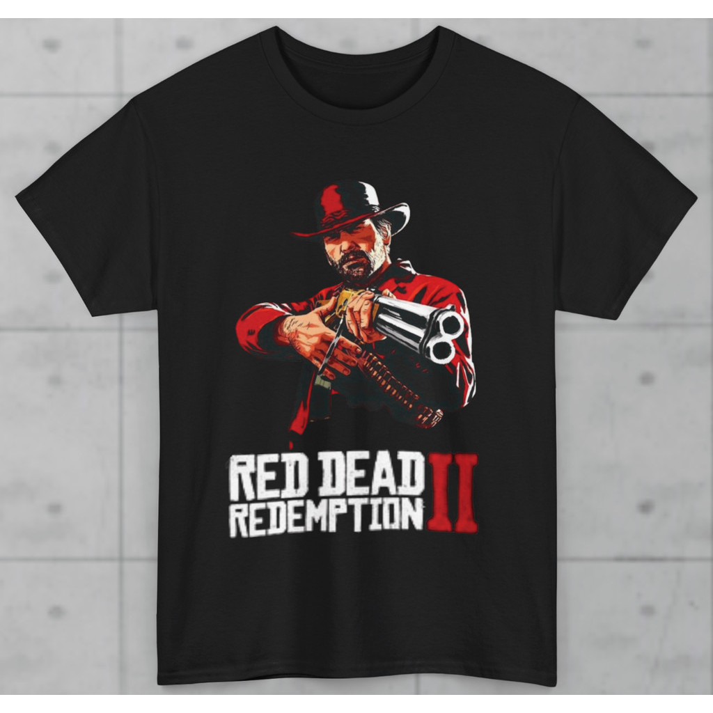 Red Dead Redemption 2 T-Shirt Arthur Morgan Fan Game | Shopee Brasil